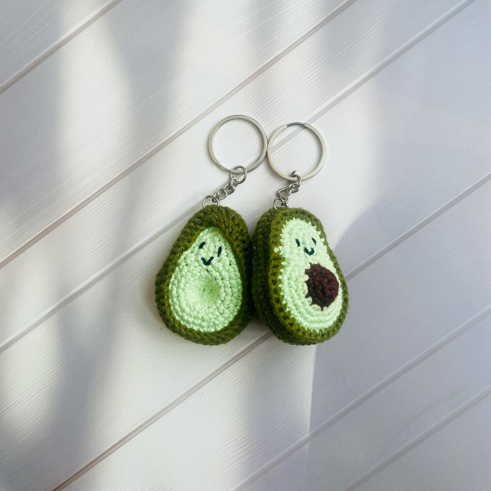 Avocado Keychain Pair – Coos and Kisses